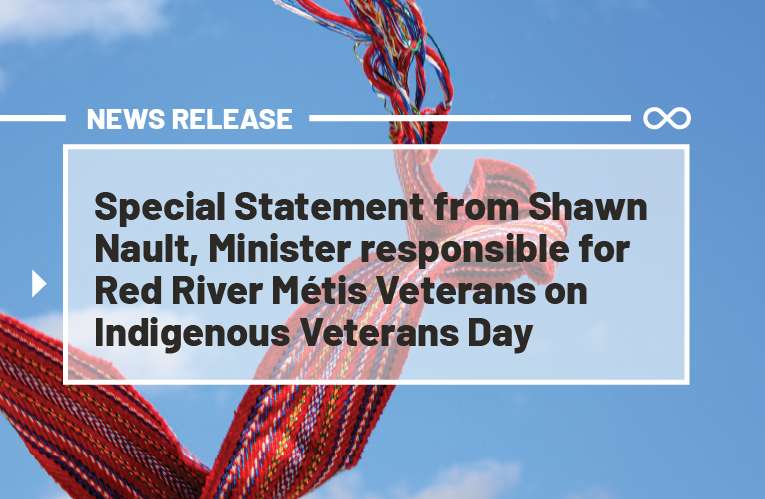 Statement from Shawn Nault, Minister responsible for Red River Métis ...