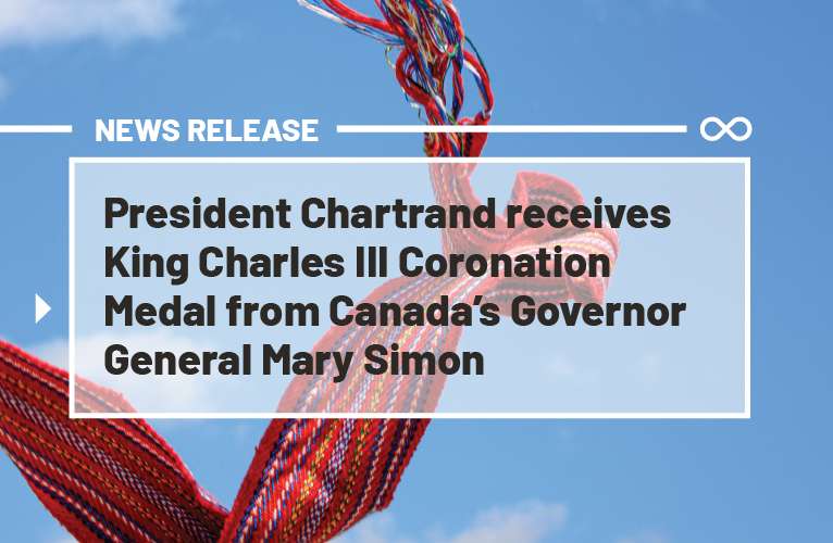 President Chartrand receives King Charles III Coronation Medal from Canada's Governor General ...
