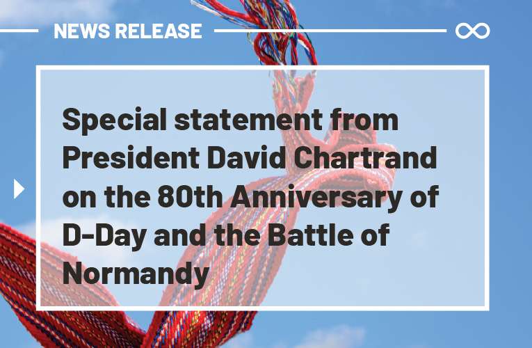 Special statement from President David Chartrand on the 80th ...
